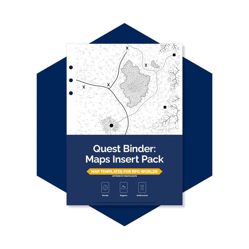 Quest Binder Maps Insert Pack — Games Unlimited, LLC