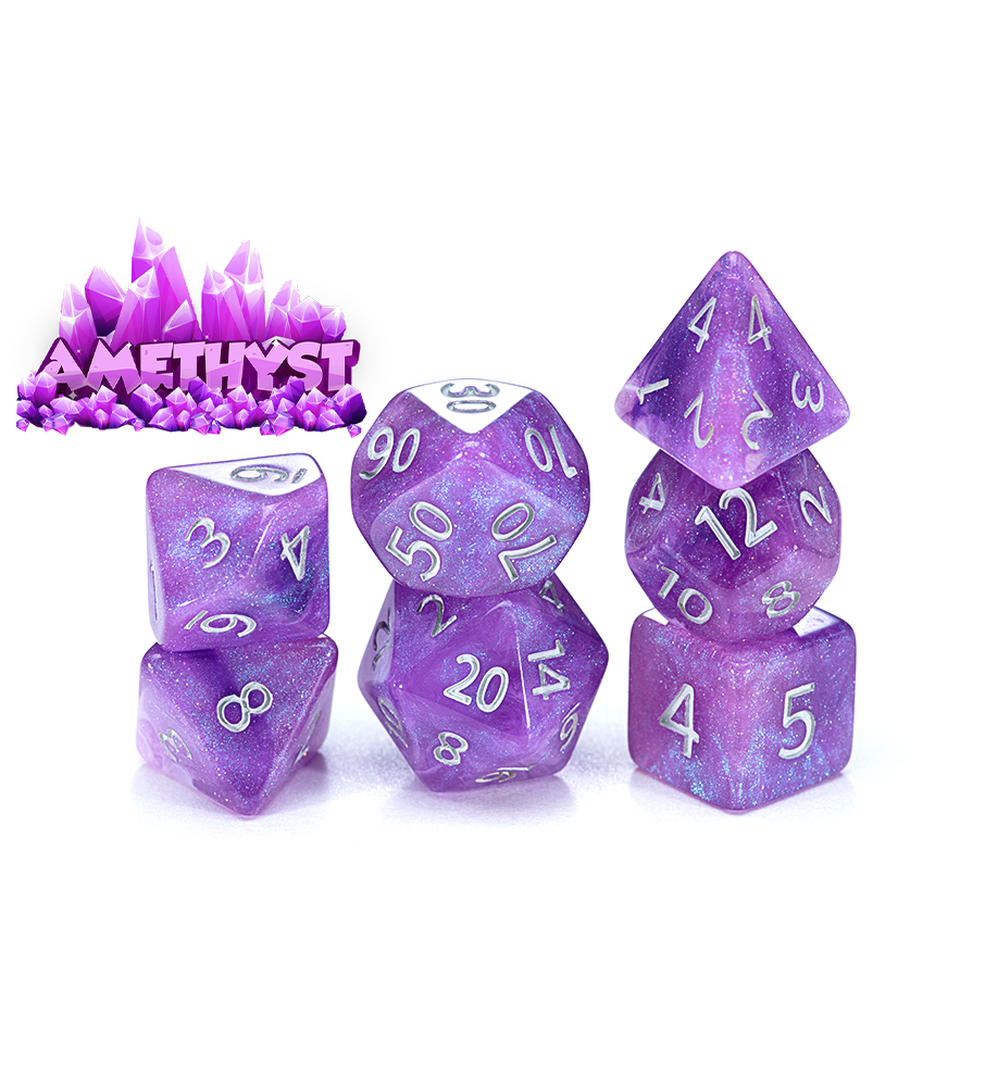 Eclipse Dice: Amethyst (7-Die RPG Set) — Games Unlimited, LLC
